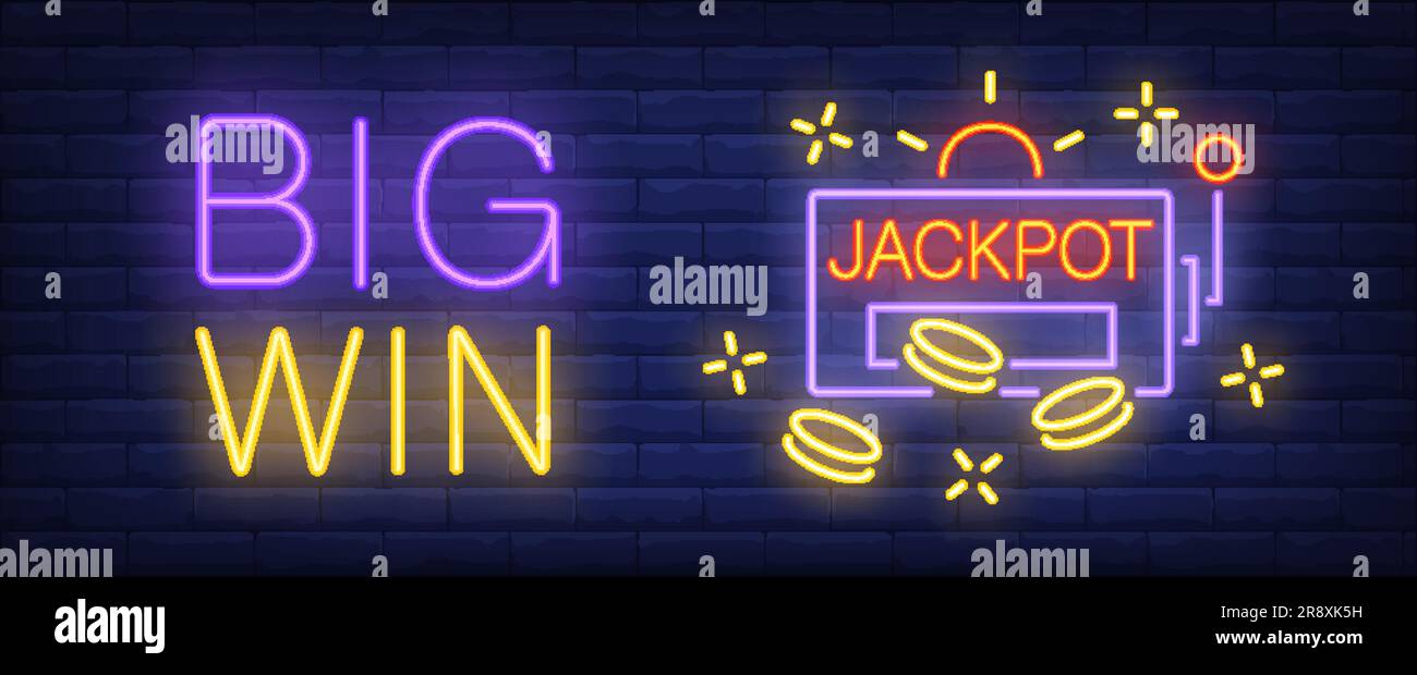 Big win neon sign Stock Vector Image & Art - Alamy Big win neon sign Stock Vector Image & Art - Alamy