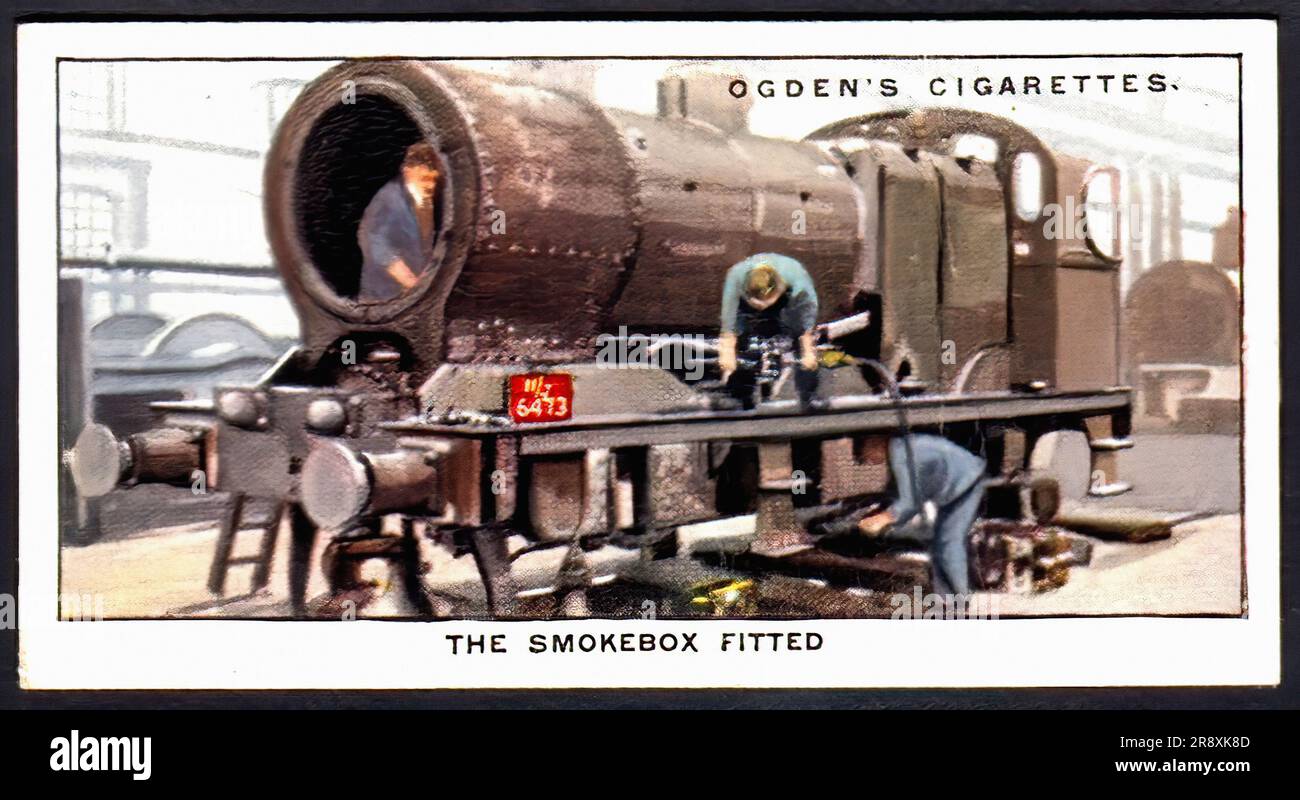 The Smokebox Fitted - Vintage Cigarette Card Stock Photo - Alamy