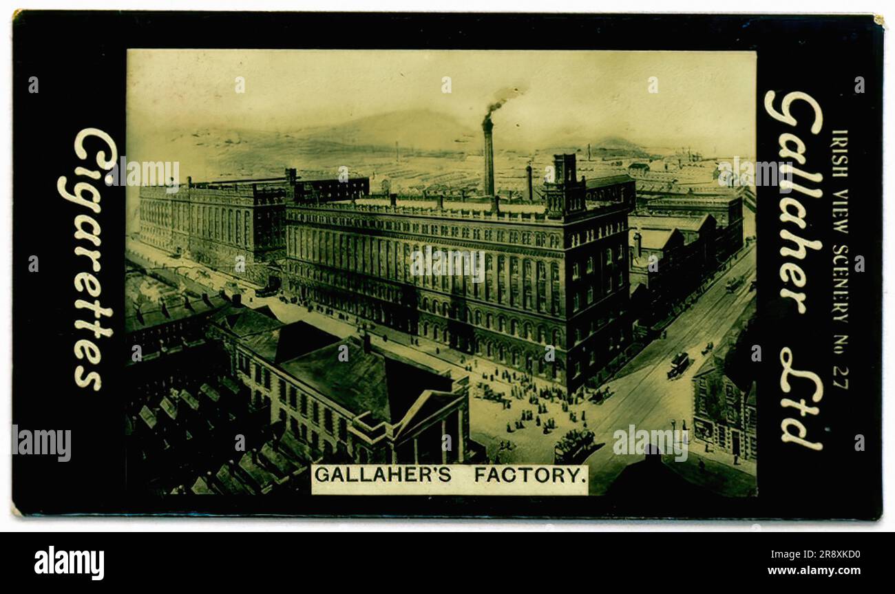 Tobacco Factory, Belfast - Vintage Cigarette Card Stock Photo - Alamy
