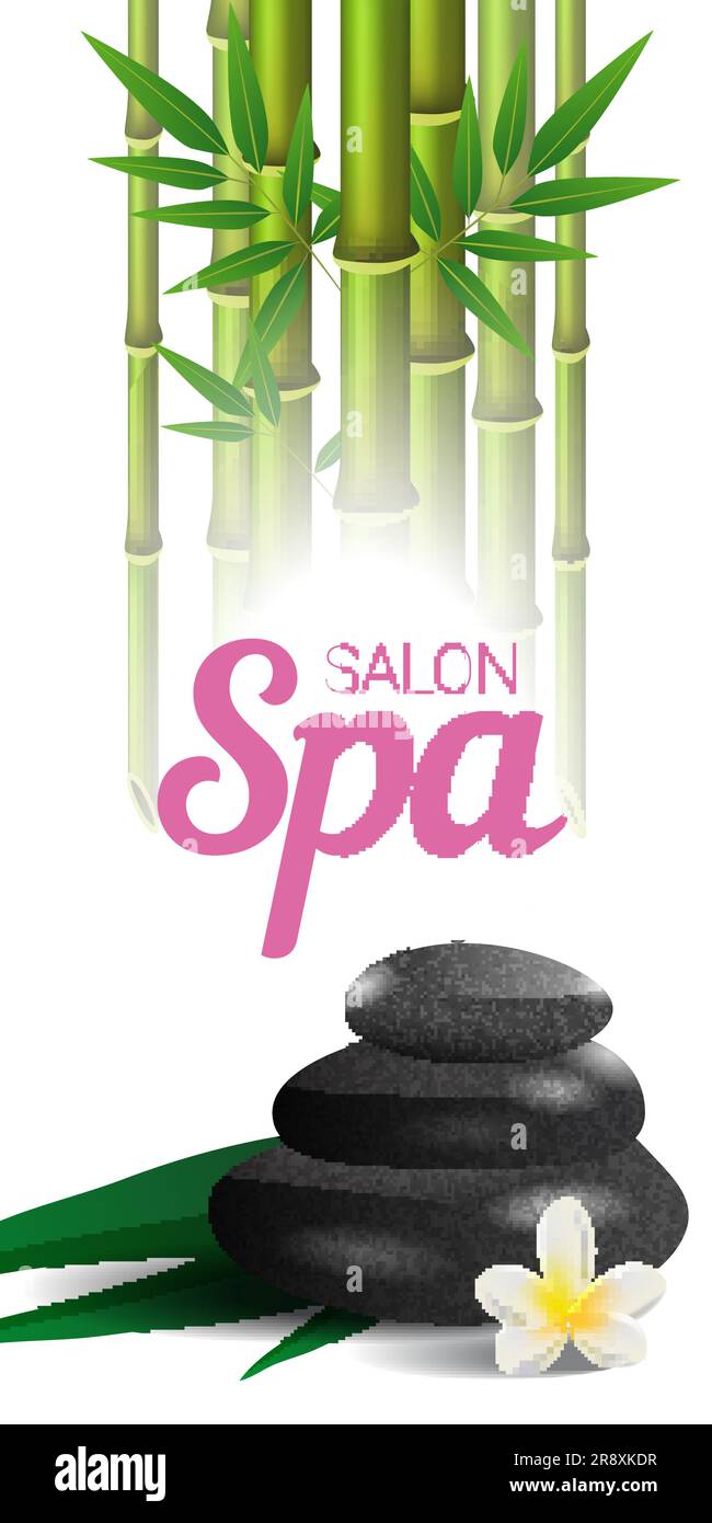 Spa salon lettering, bamboo and stones Stock Vector Image & Art - Alamy