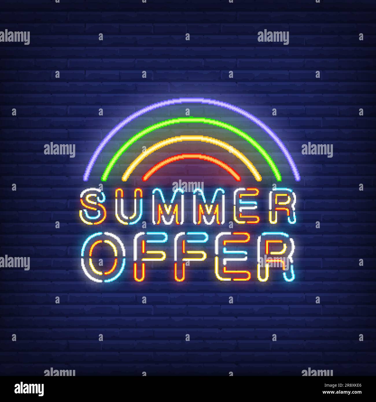 Summer Offer neon sign Stock Vector Image & Art - Alamy