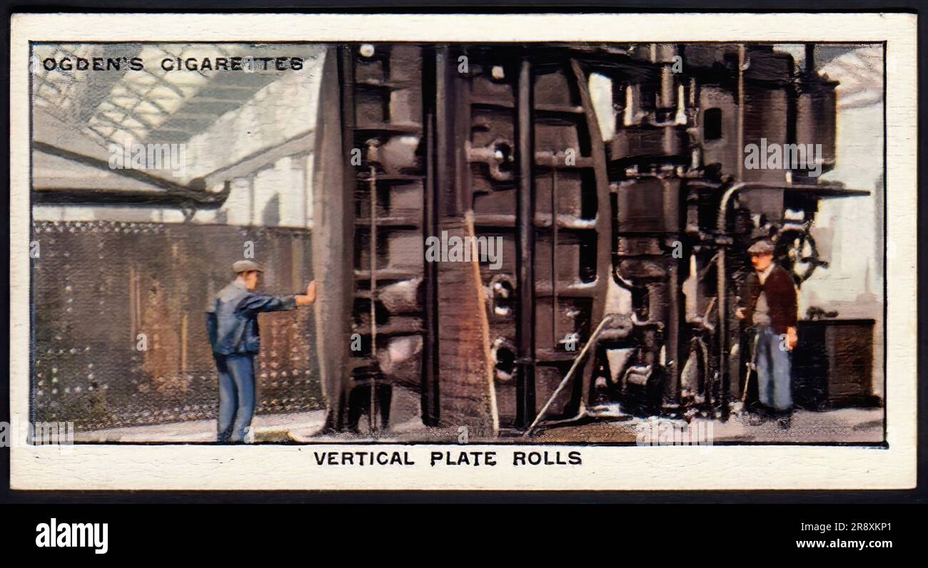 Vertical Plate Rolls - Vintage Cigarette Card Stock Photo - Alamy
