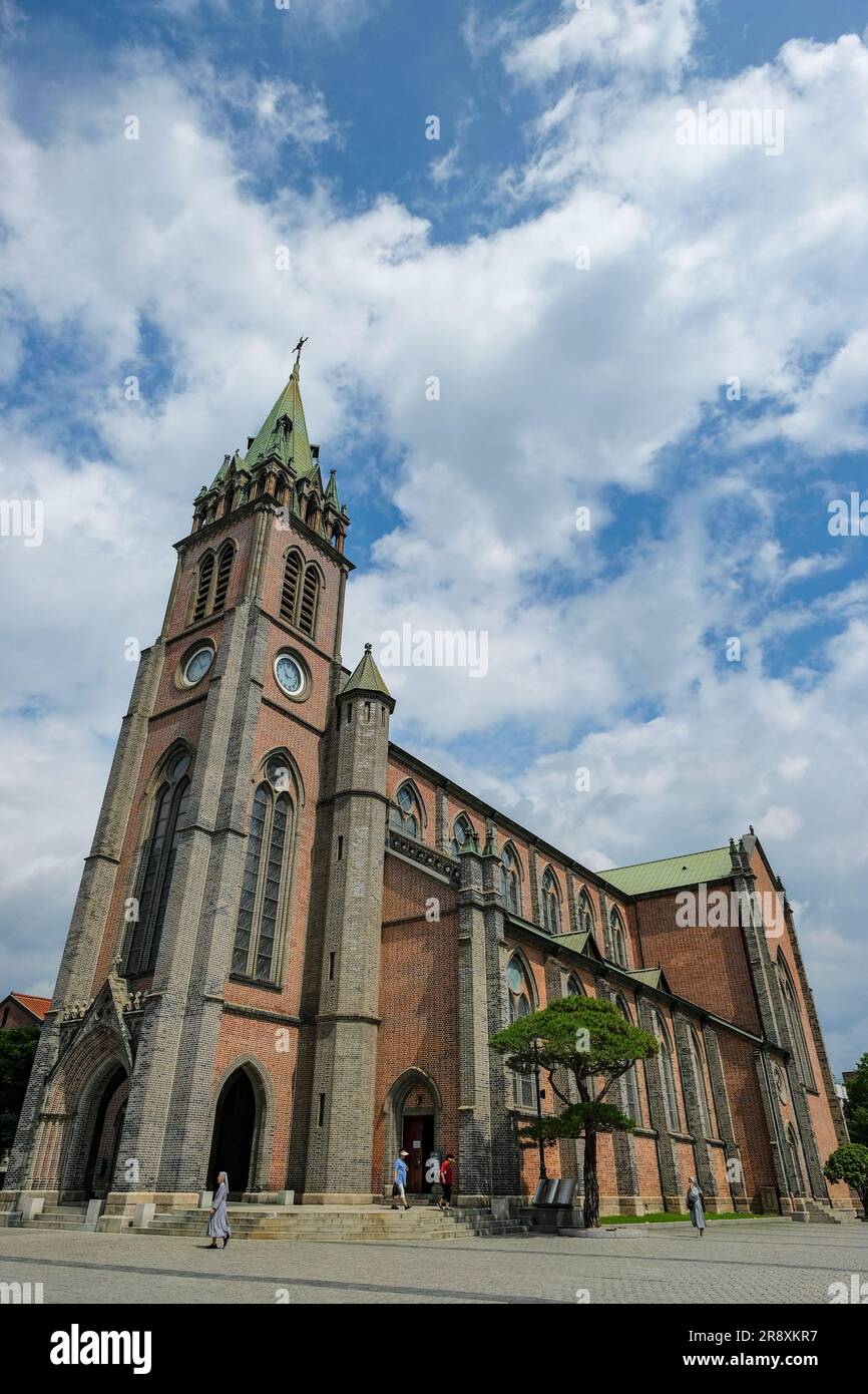 Seoul, South Korea - June 22, 2023: Myeongdong Cathedral is the ...