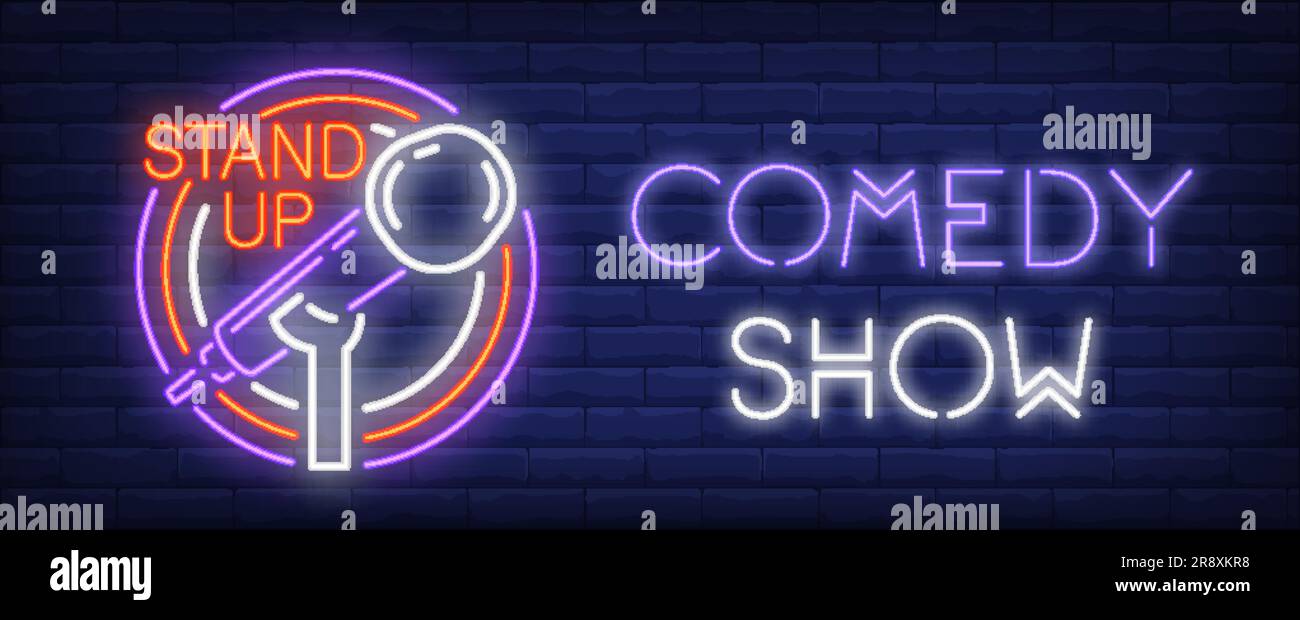 Comedy show neon sign Stock Vector Image & Art - Alamy