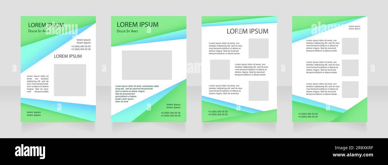 Green blank brochure layout design Stock Vector Image & Art - Alamy