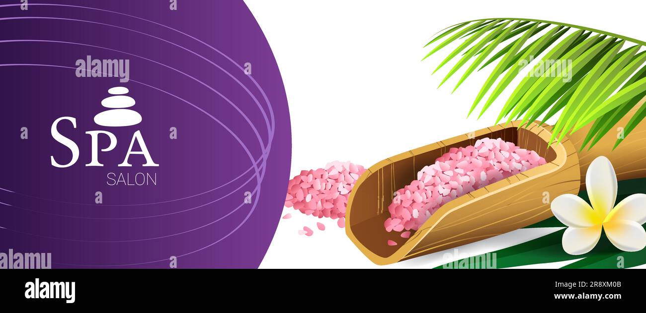 Spa scrub salt Stock Vector Images - Alamy