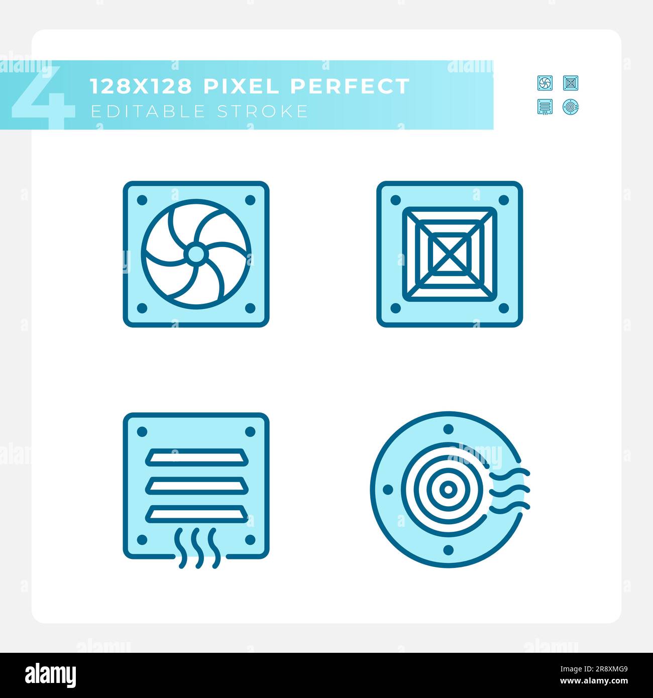 Air system light blue icons Stock Vector Image & Art - Alamy