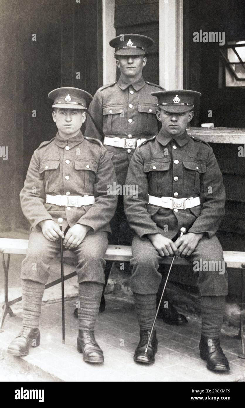 Three soldiers ot the Royal Sussex Regiment Stock Photo - Alamy