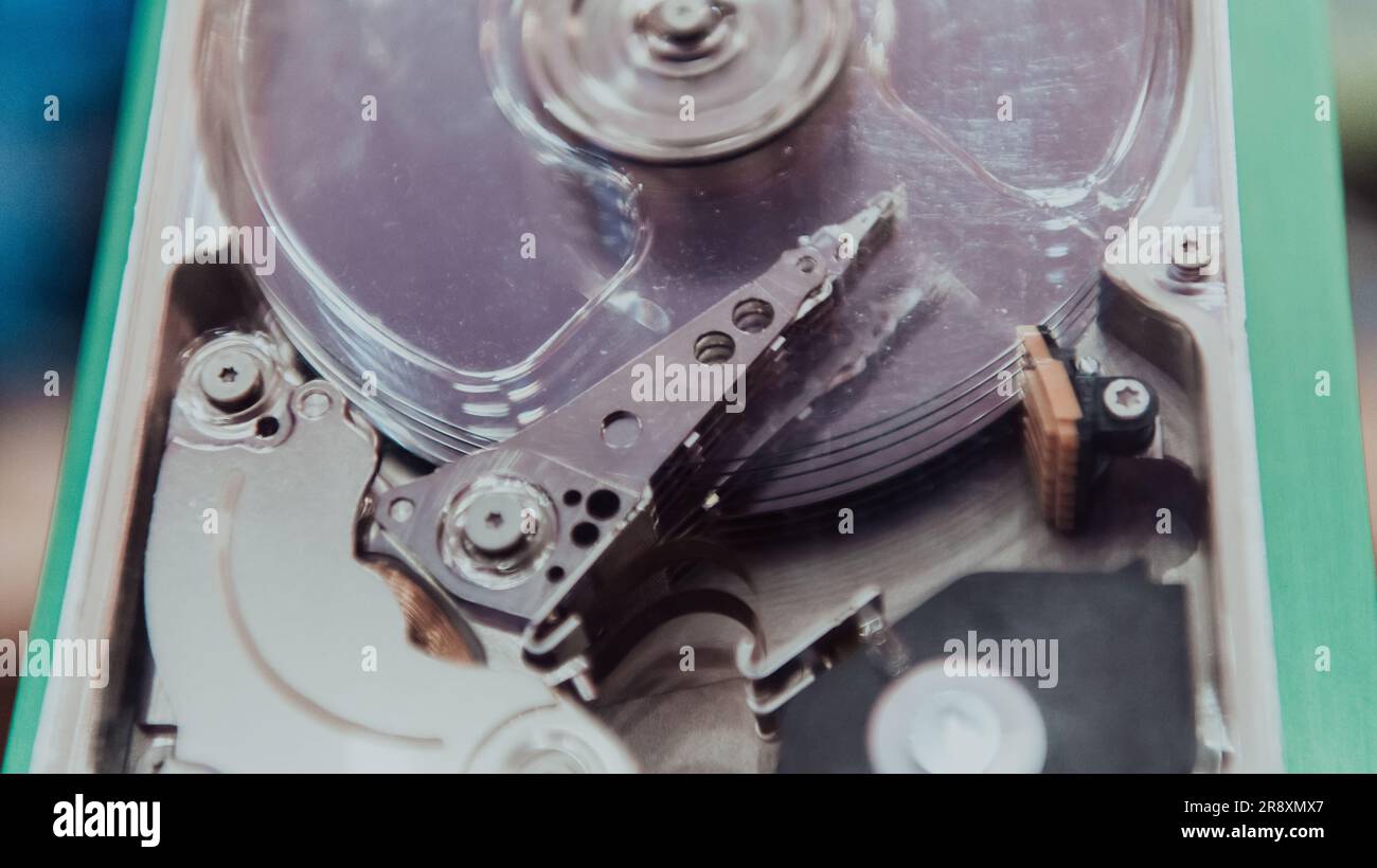 Details that are inside the hard drive Stock Photo - Alamy