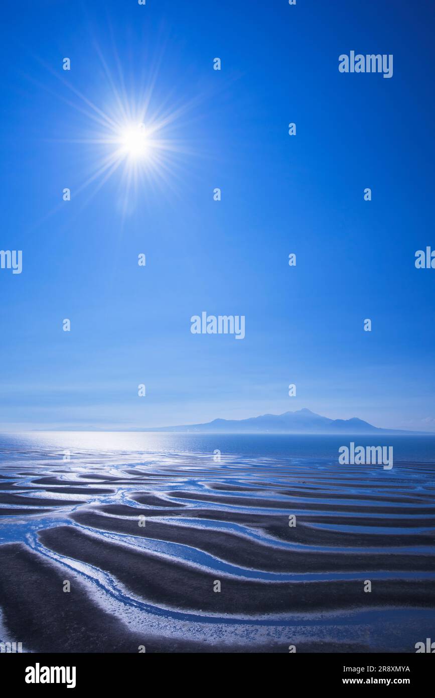 Mud flats on Mikoshiorai Coast Stock Photo - Alamy