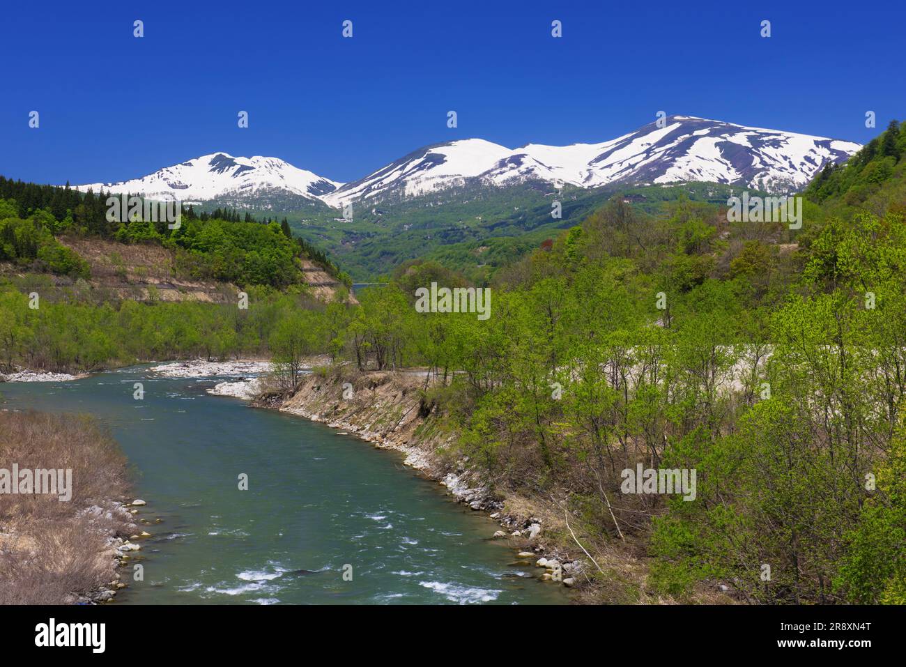 Mt. Tsuki and Sagae River Stock Photo - Alamy