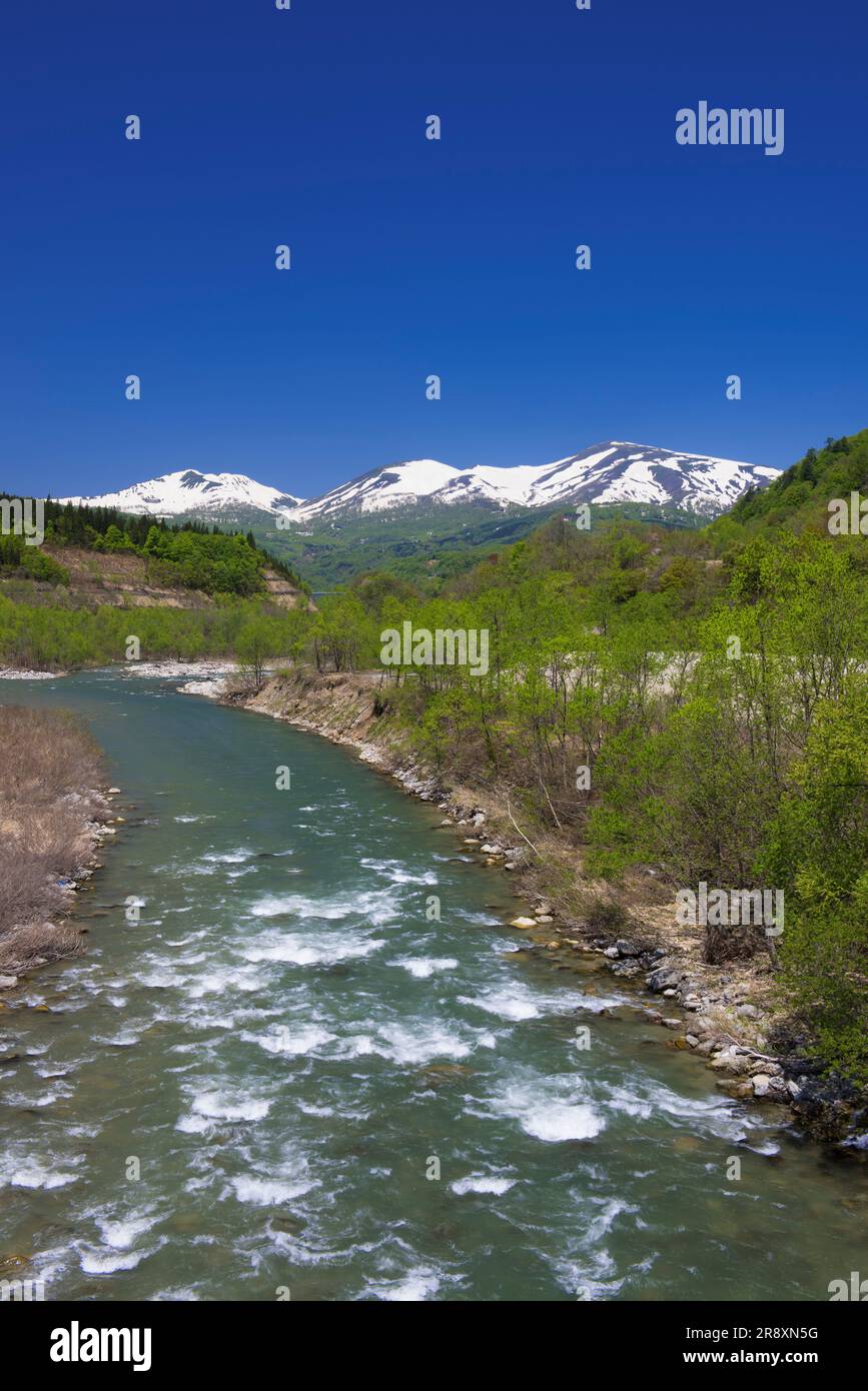 Mt. Tsuki and Sagae River Stock Photo - Alamy