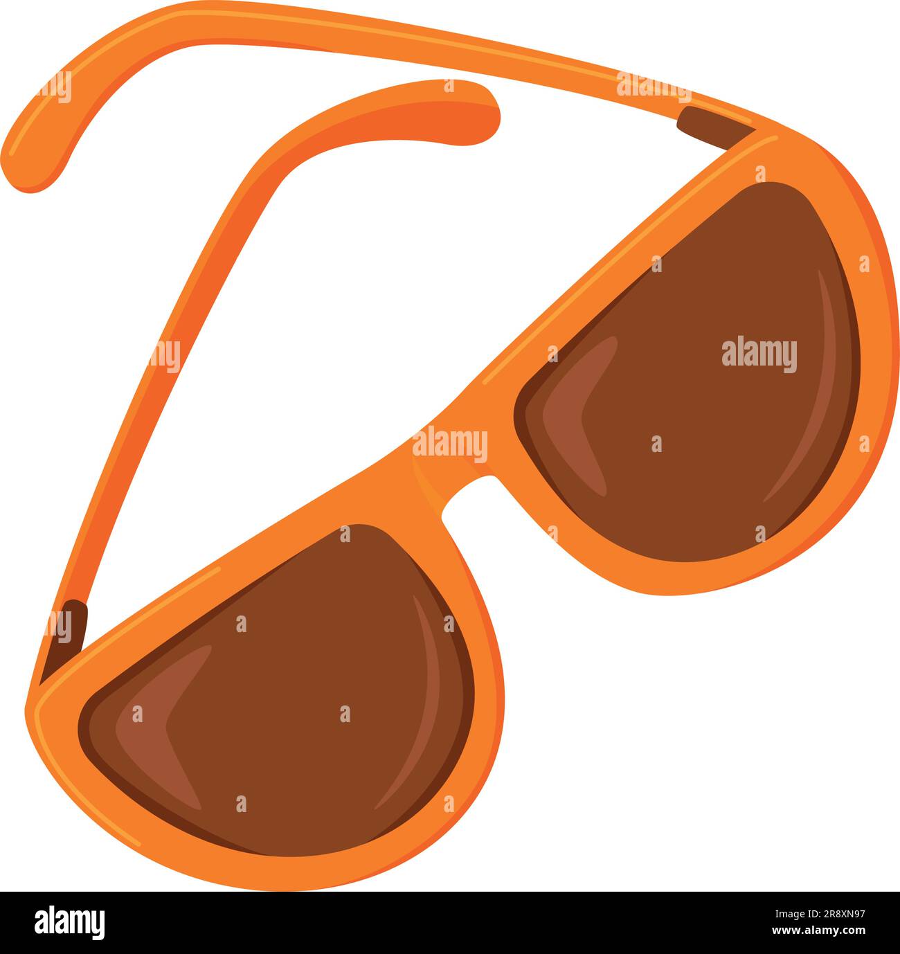 Open Sunglasses With Plastic Rimmed And Brown Lenses Summer Accessory For Protection From Sun