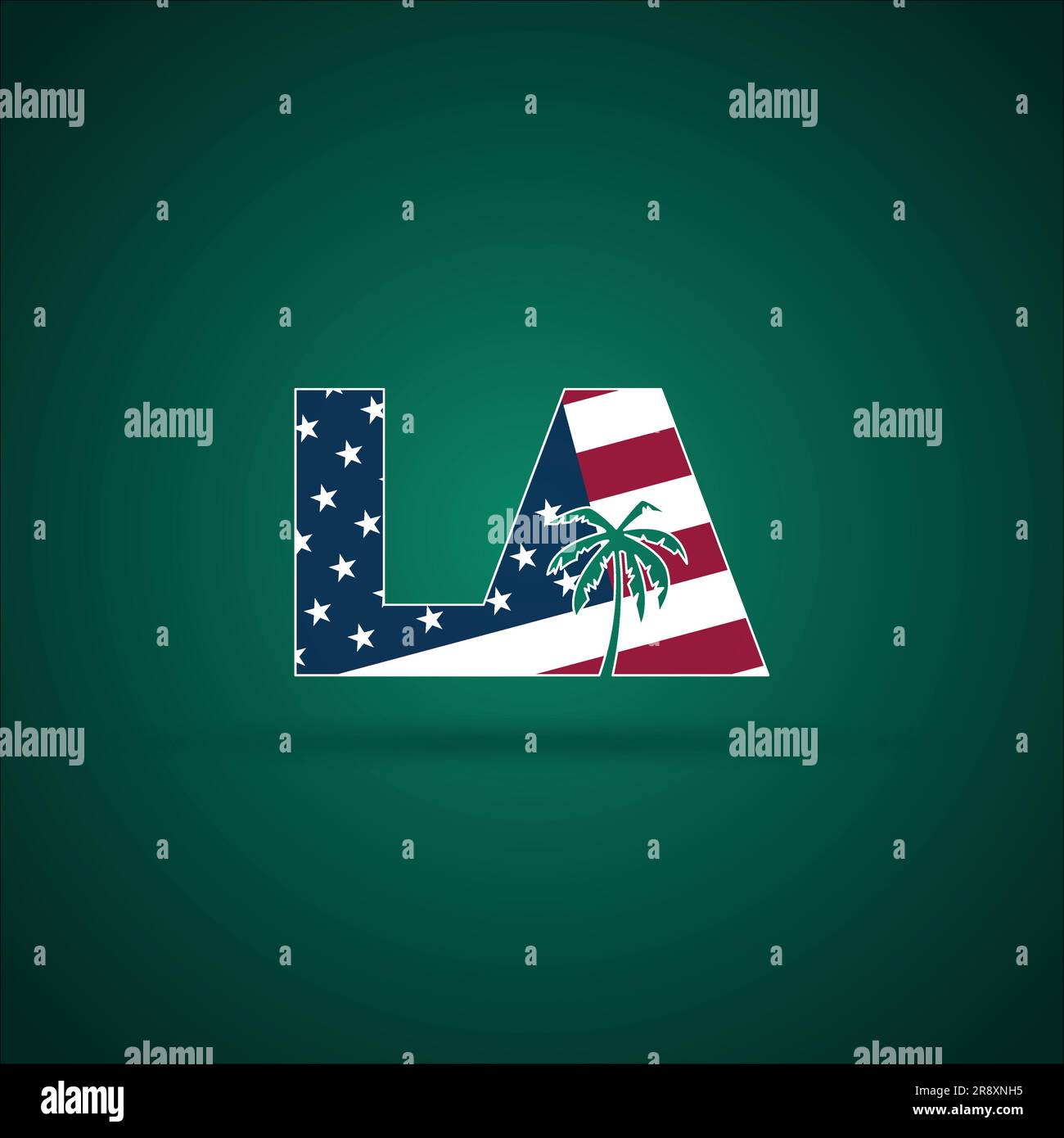 American flag palm tree Stock Vector Images - Alamy