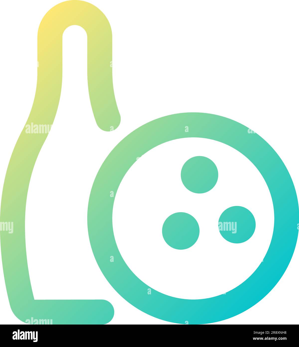 Bowling equipment pixel perfect gradient linear ui icon Stock Vector ...