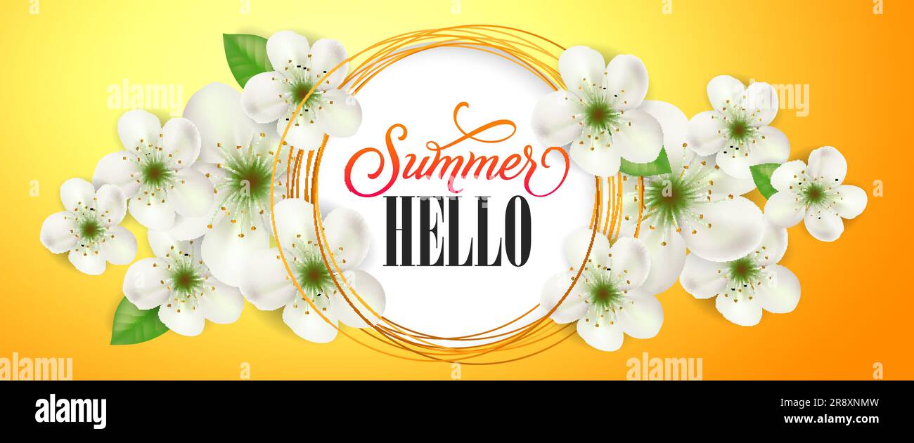 Flower banner hi hi-res stock photography and images - Alamy
