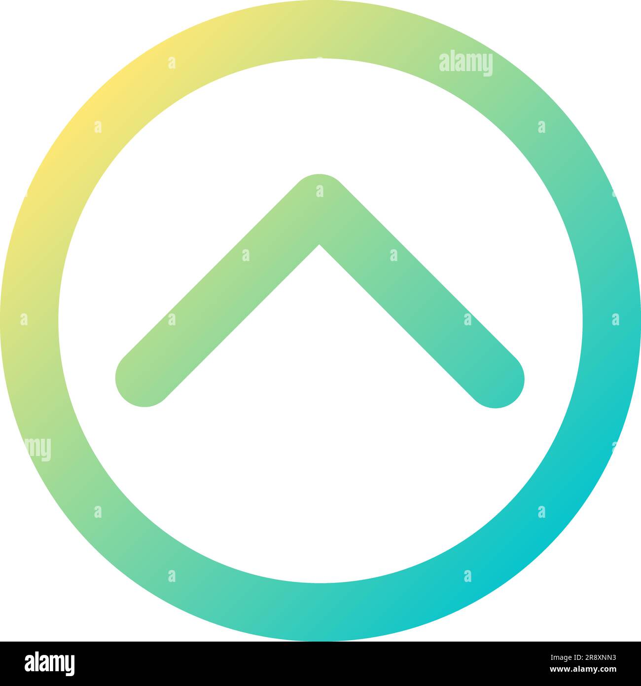 Upward direction arrow pixel perfect gradient linear ui icon Stock Vector Image & Art - Alamy