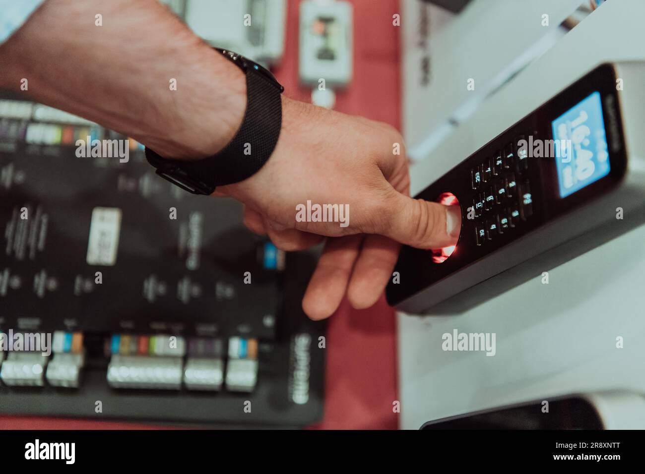 Door access control by Fingerprint Scanner, Facial recognition and Key ...