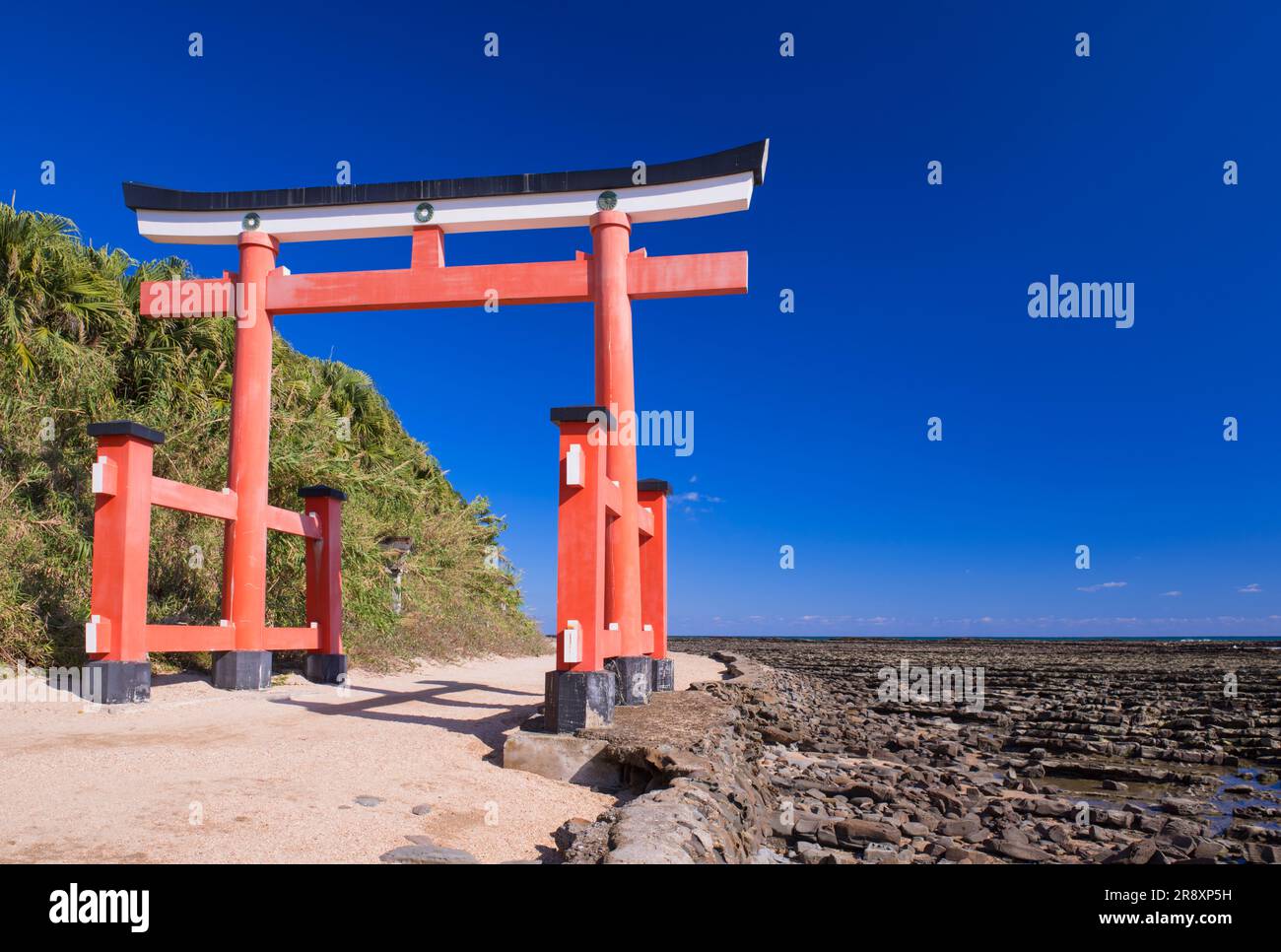 Torii gate of Aoshima Shrine Stock Photo - Alamy