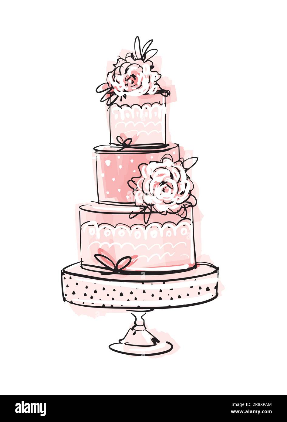 Vintage Wedding Cake Clipart