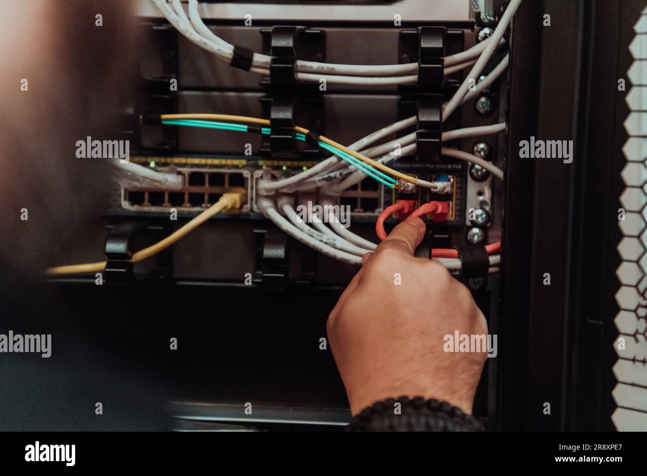 Close up technician setting hi-res stock photography and images - Alamy
