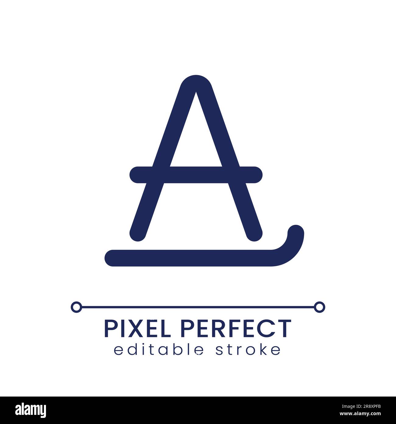 Text formatting pixel perfect linear ui icon Stock Vector Image & Art - Alamy