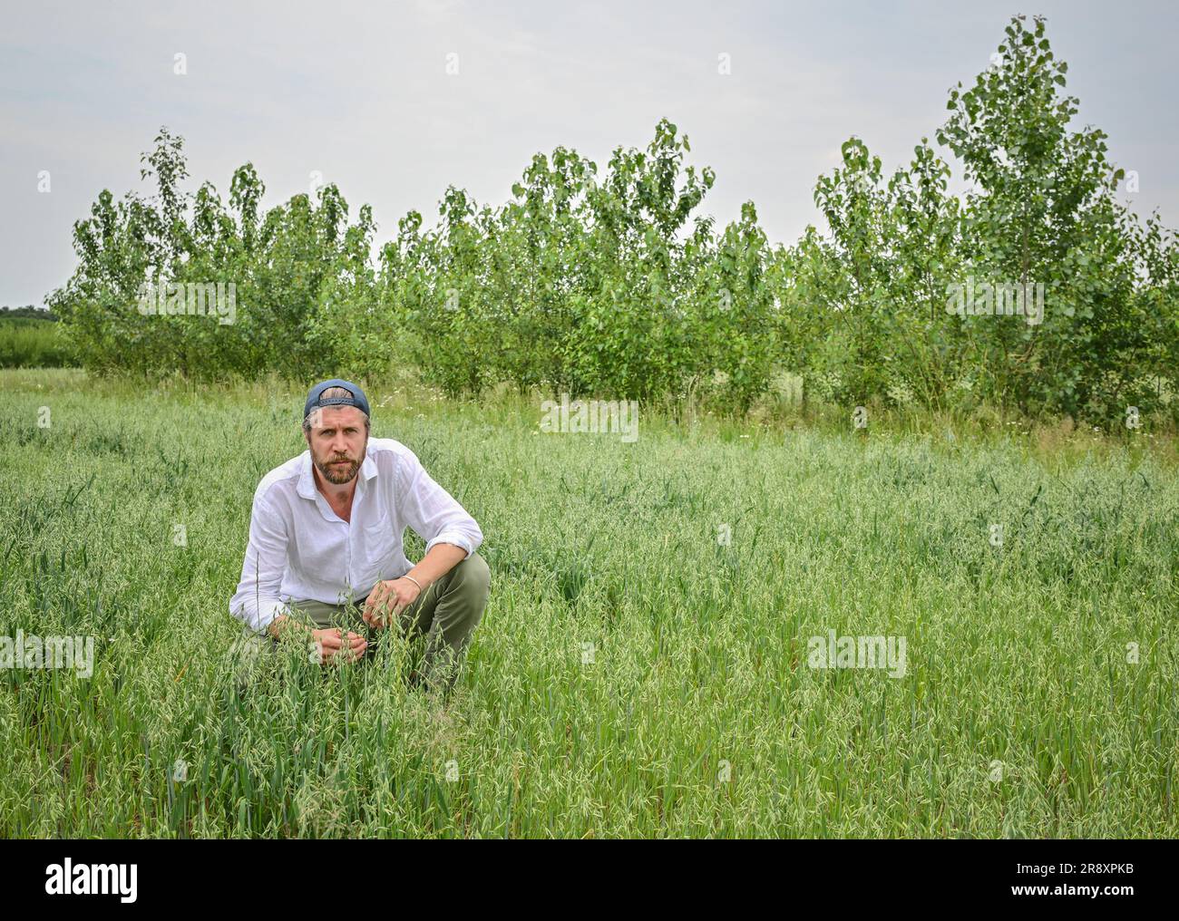 Alt Madlitz, Germany. 22nd June, 2023. Benedikt Bösel, farmer ...