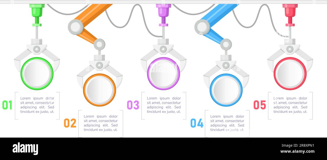 Automation and industrial innovation infographic chart design template ...