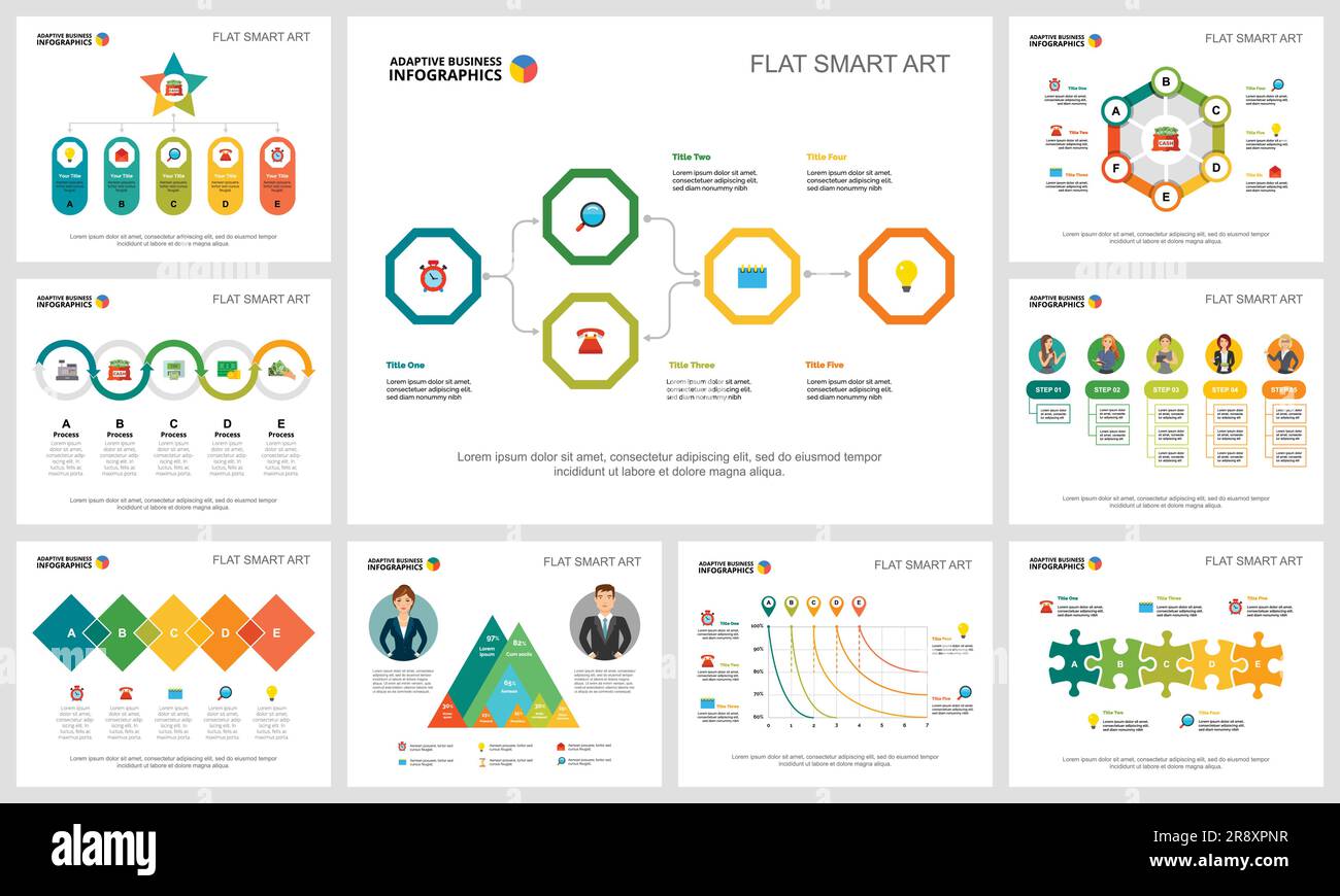 Colorful infograph charts set Stock Vector Image & Art - Alamy