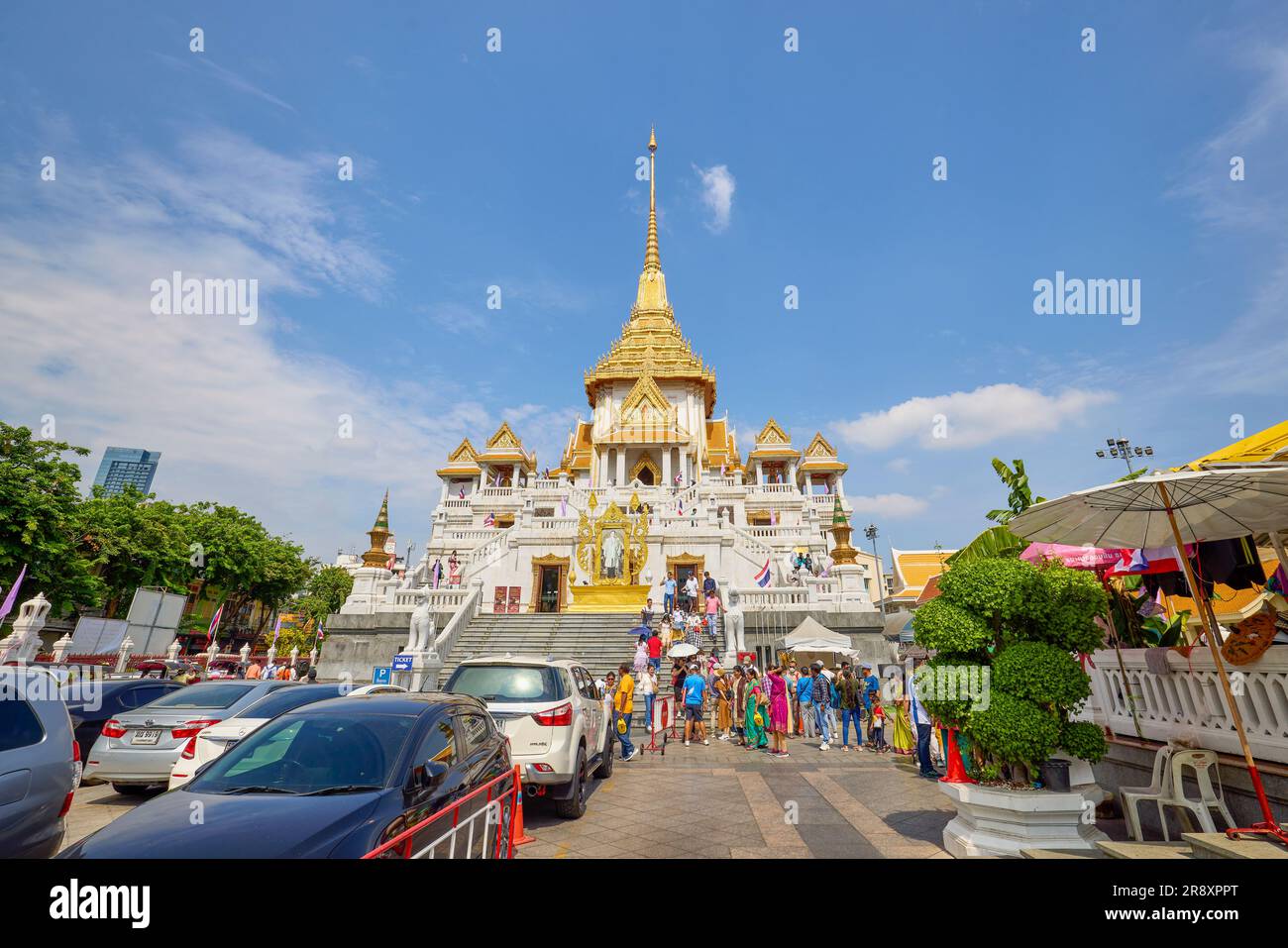 Bangkok Thailand May 24, 2023. Images from Wat Traimit, the temple ...