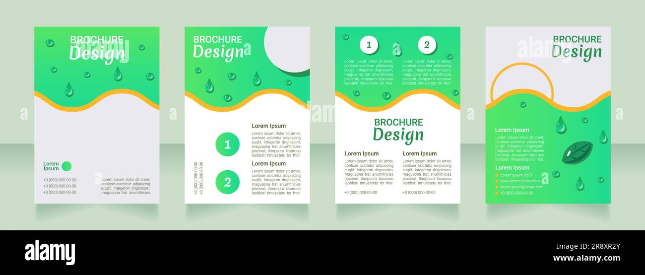 Healthy diet nutrients and elements blank brochure layout design Stock ...