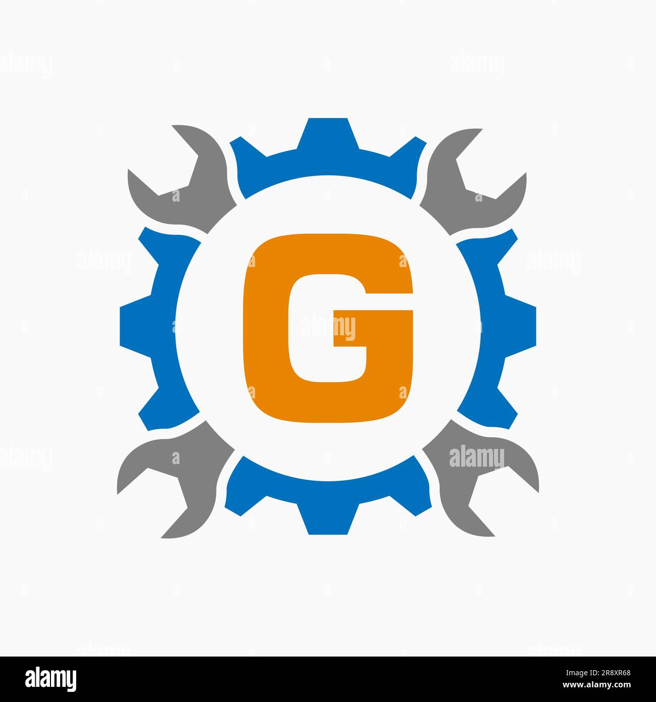 Letter G Repair Logo Gear Technology Symbol. Construction Service Logo ...