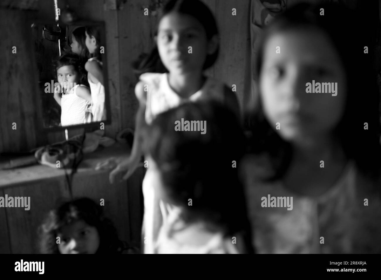 Colombian refugee children in Puerto Nuevo, Ecuador on the Colombian ...