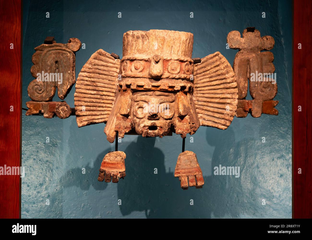 Brazier depicting Tlaloc, god of water, archaeological site and museum ...