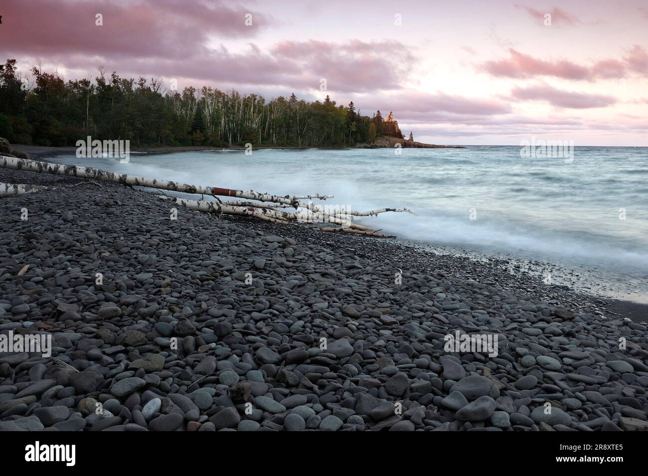 Sunrise at Lake Superior, Split Rock Lighthouse State Park, North Shore ...