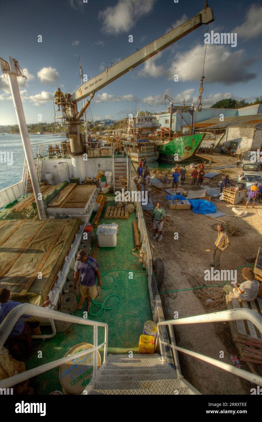Loading dock of Port Vila, Vanuatu Stock Photo - Alamy