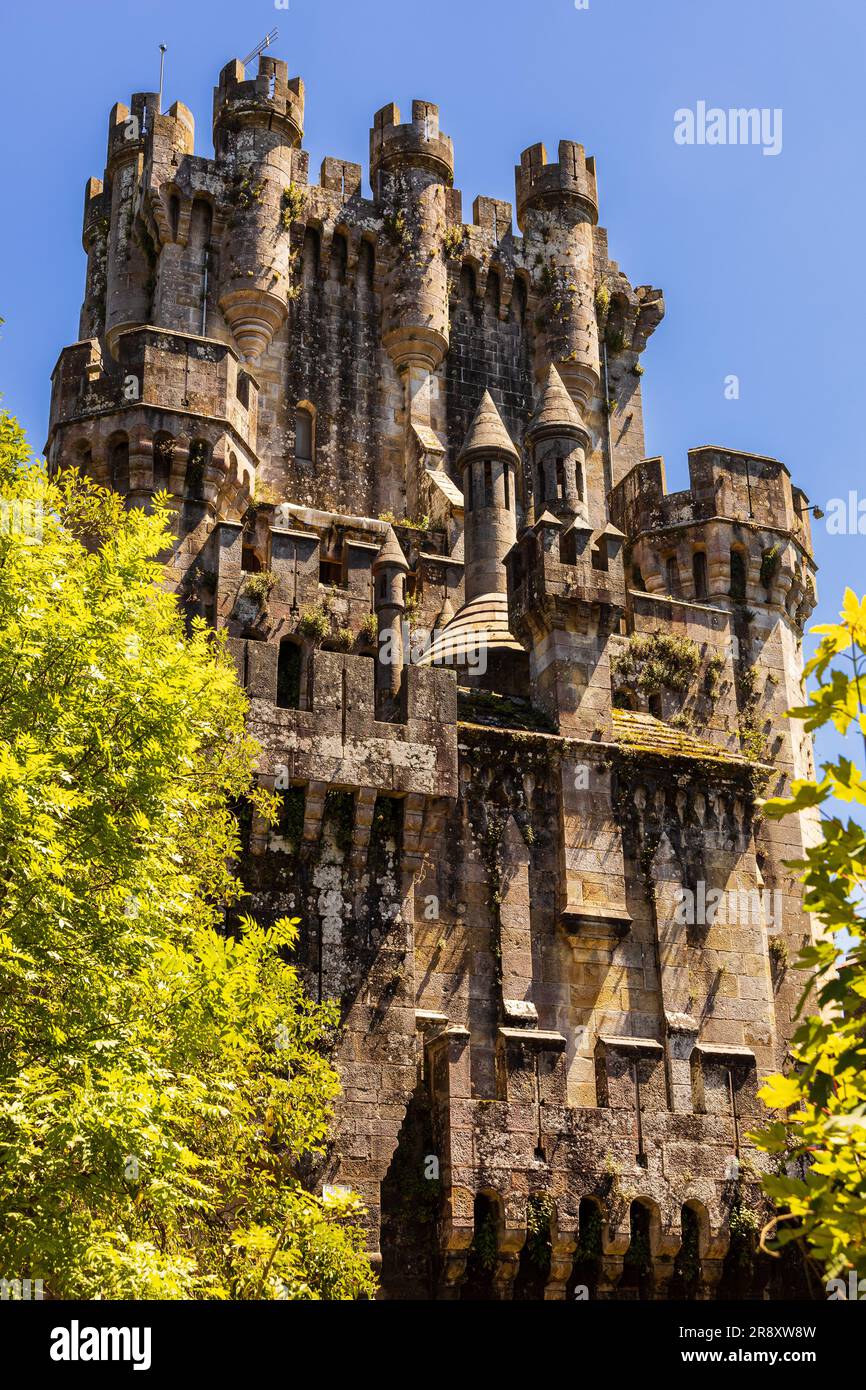 Butron Castle, neo-Gothic fortress of medieval origin, historical ...