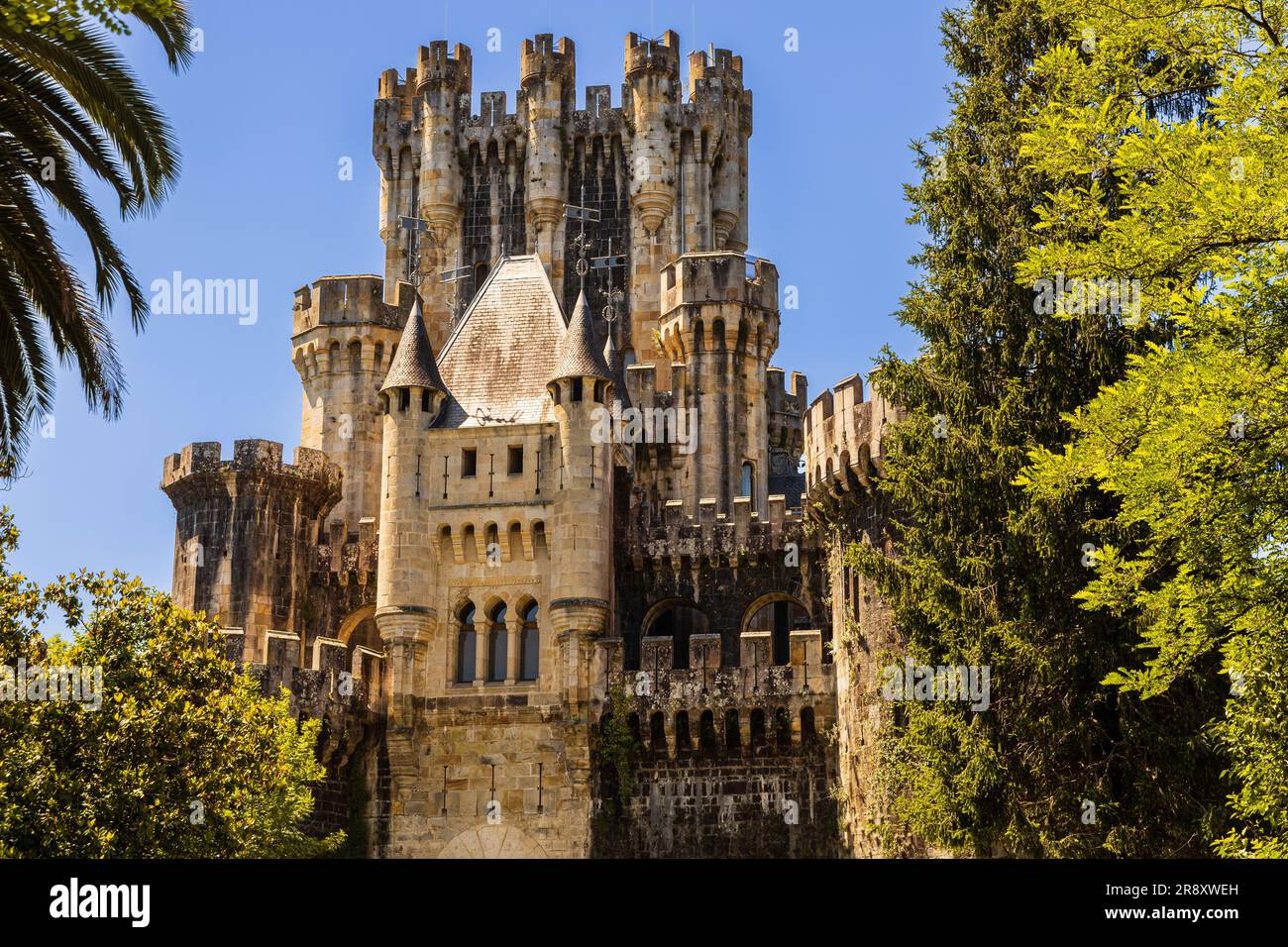 Butron Castle, neo-Gothic fortress of medieval origin, historical ...