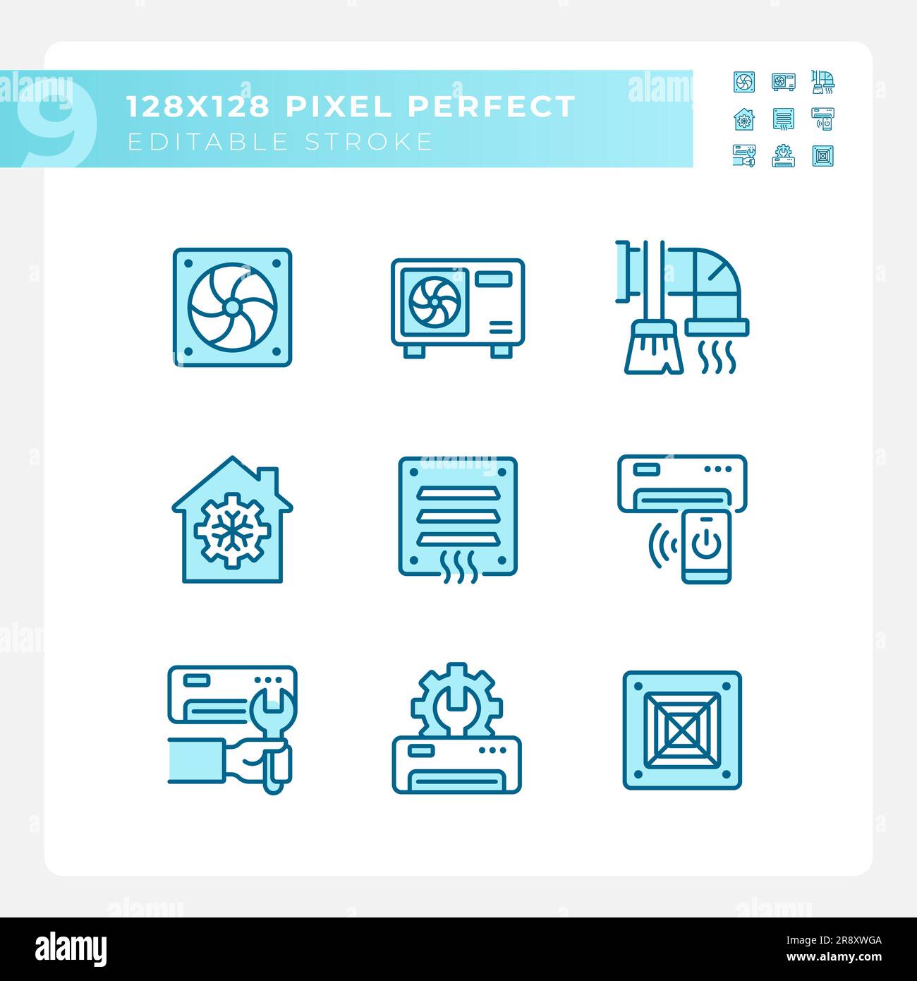 Color heating cooling system hi-res stock photography and images - Alamy