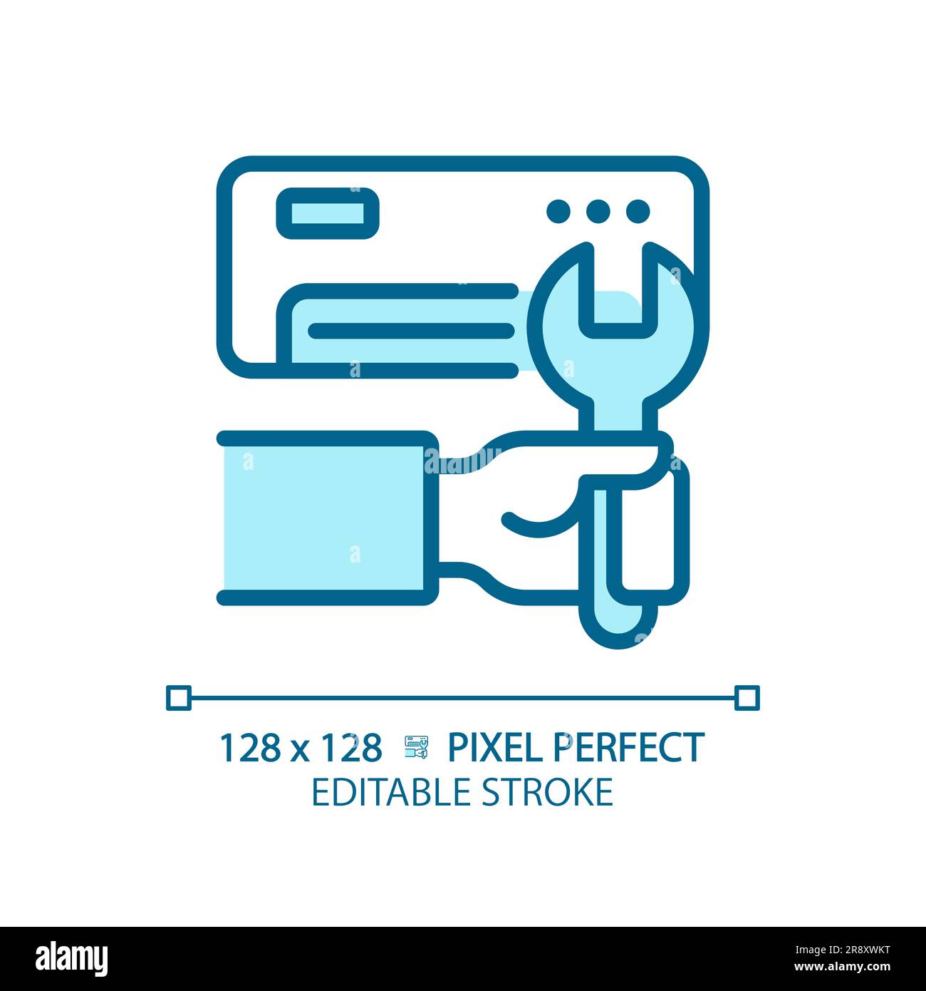 Ac installation light blue icon Stock Vector Image & Art - Alamy