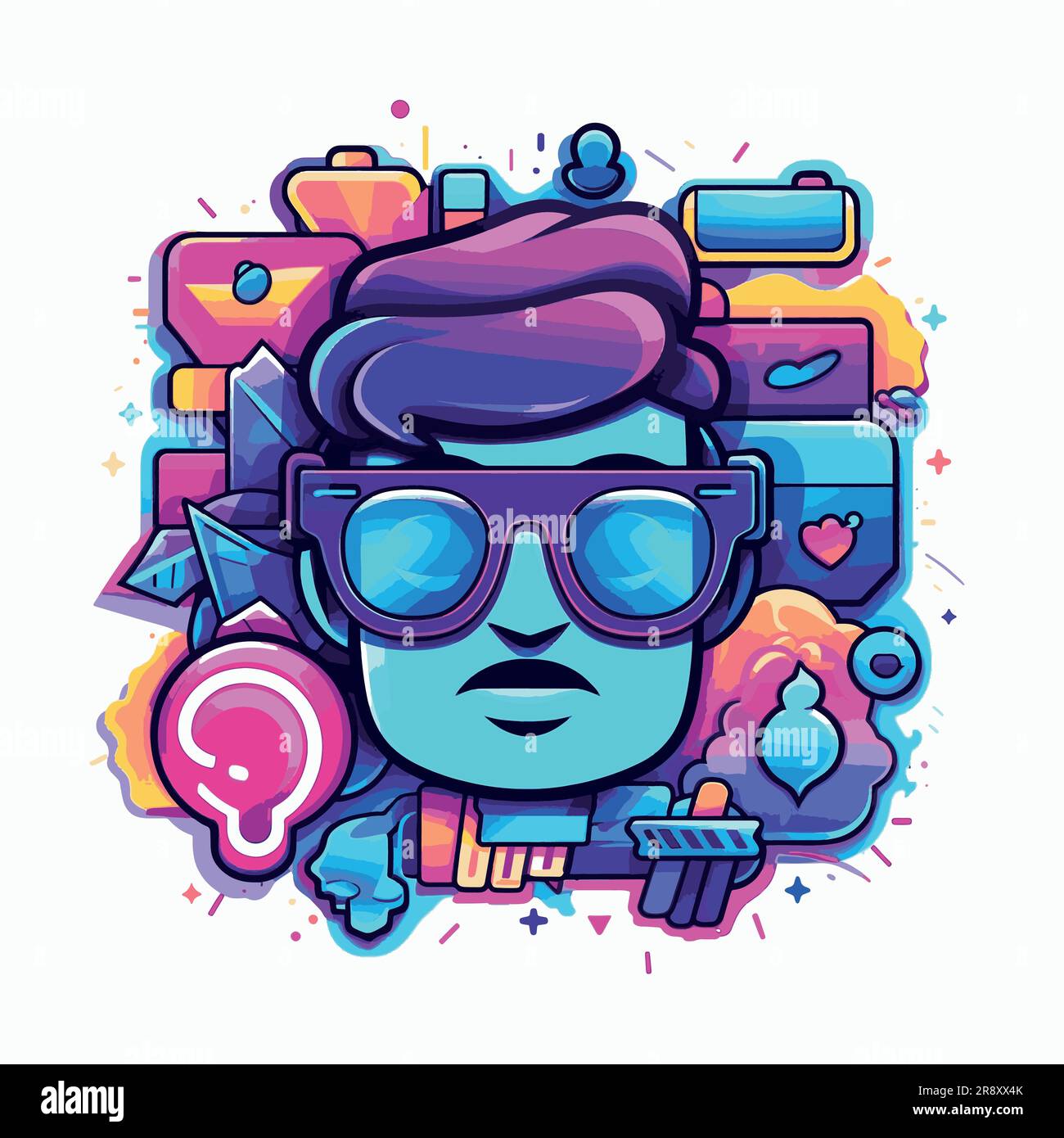 Laptop innovation icons Stock Vector Images - Alamy