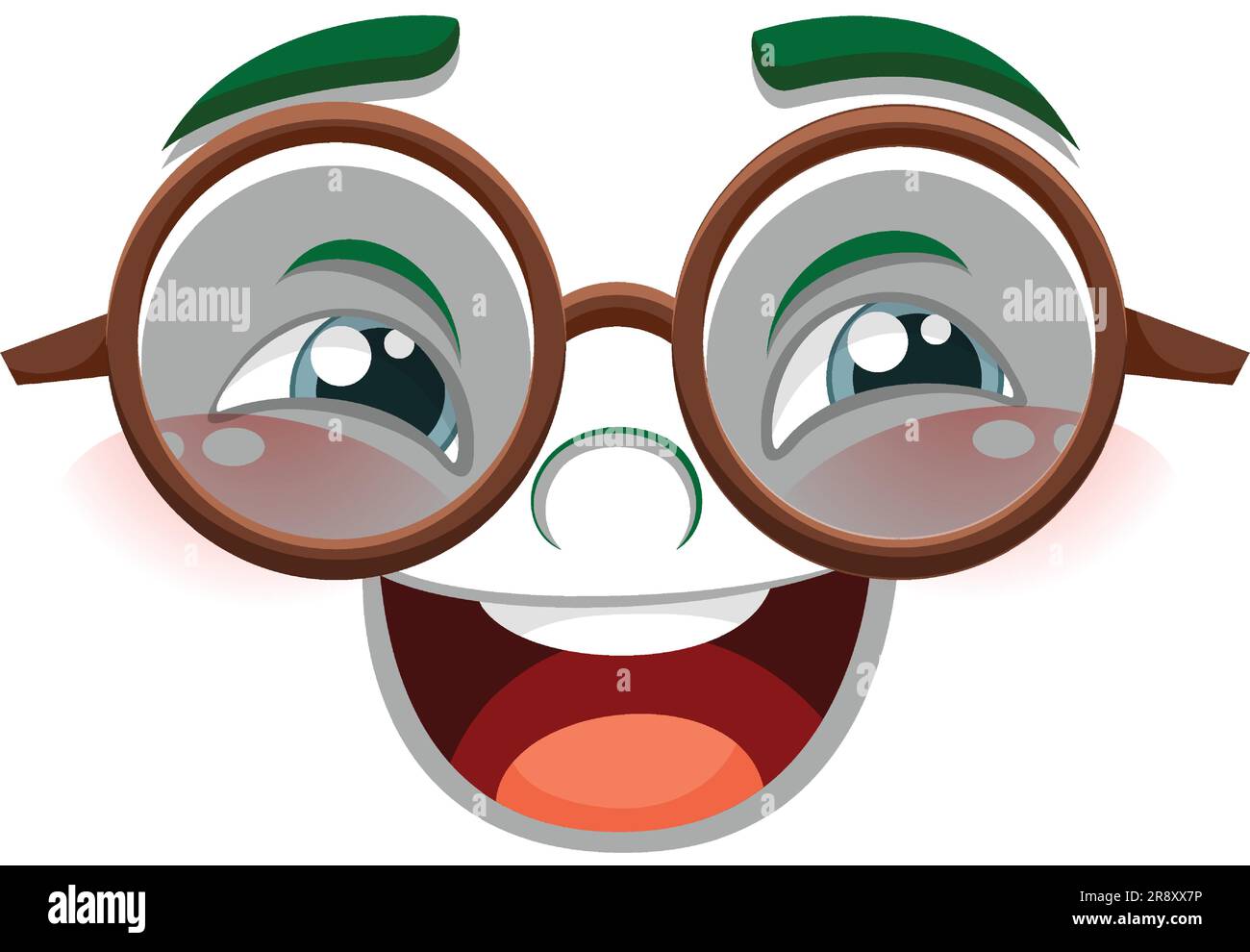 A happy emoticon face illustration Stock Vector Image & Art - Alamy