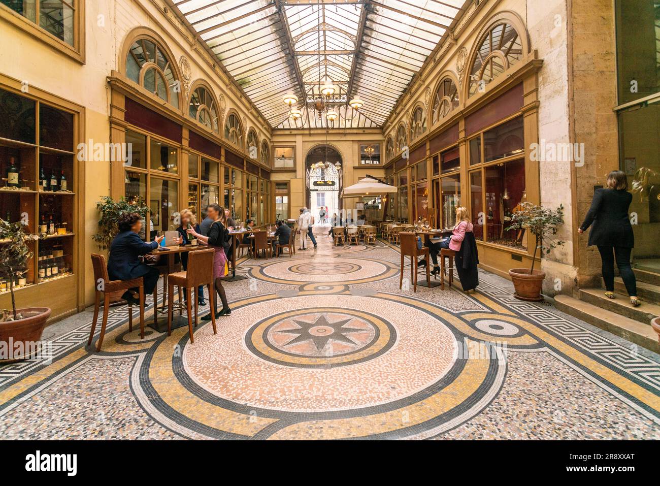 Galerie Vivienne, historic shopping mall with luxury shops in Paris ...