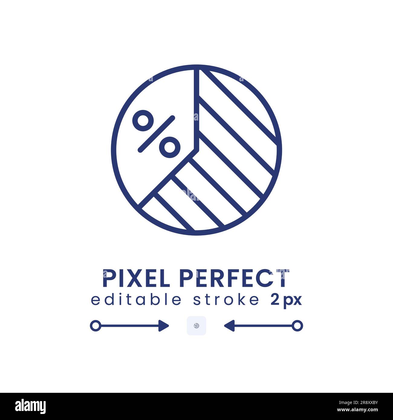 Pie chart linear desktop icon Stock Vector Image & Art - Alamy