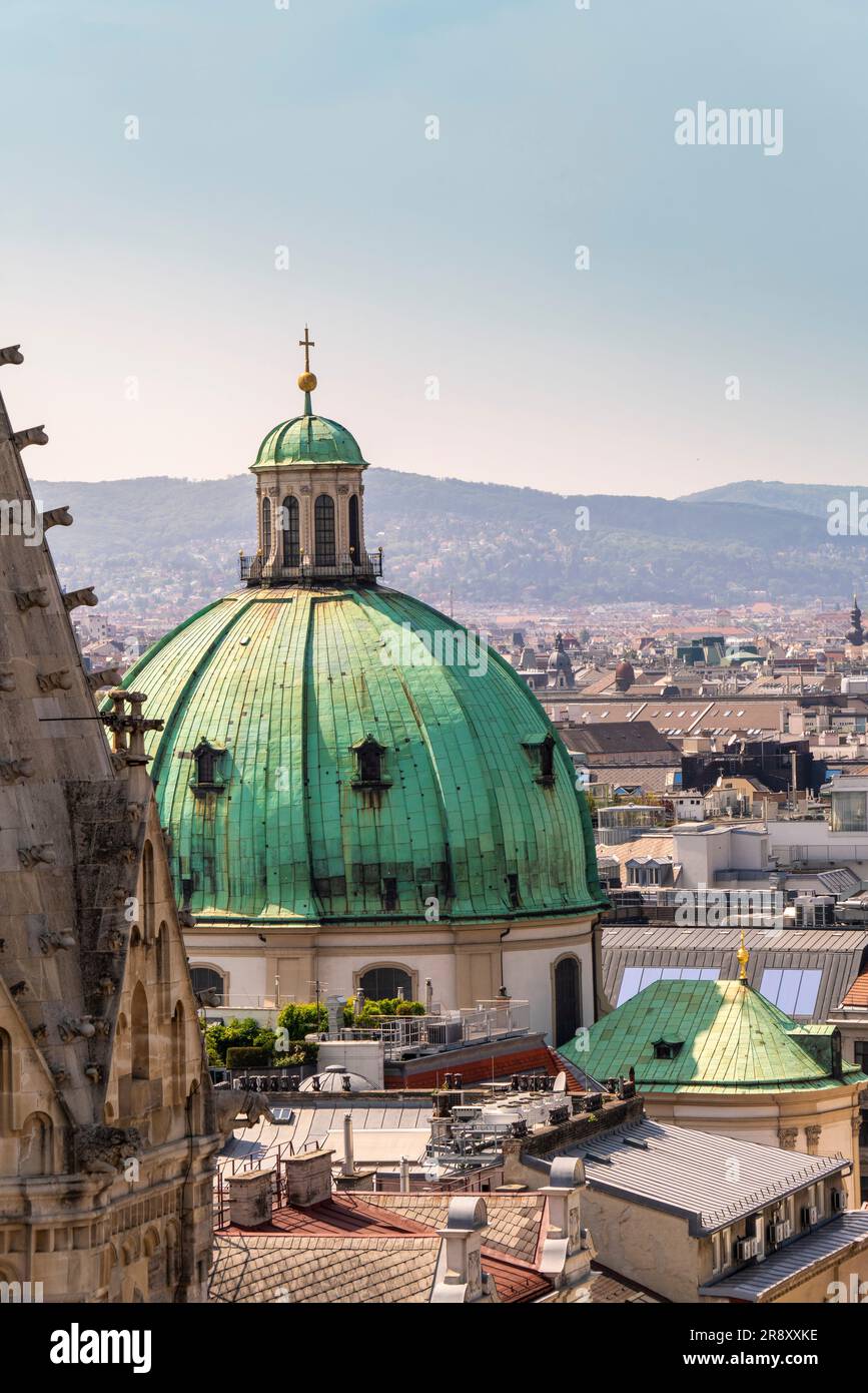 Skyline with St. Peter's Catholic Church in Vienna, Austria Stock Photo ...