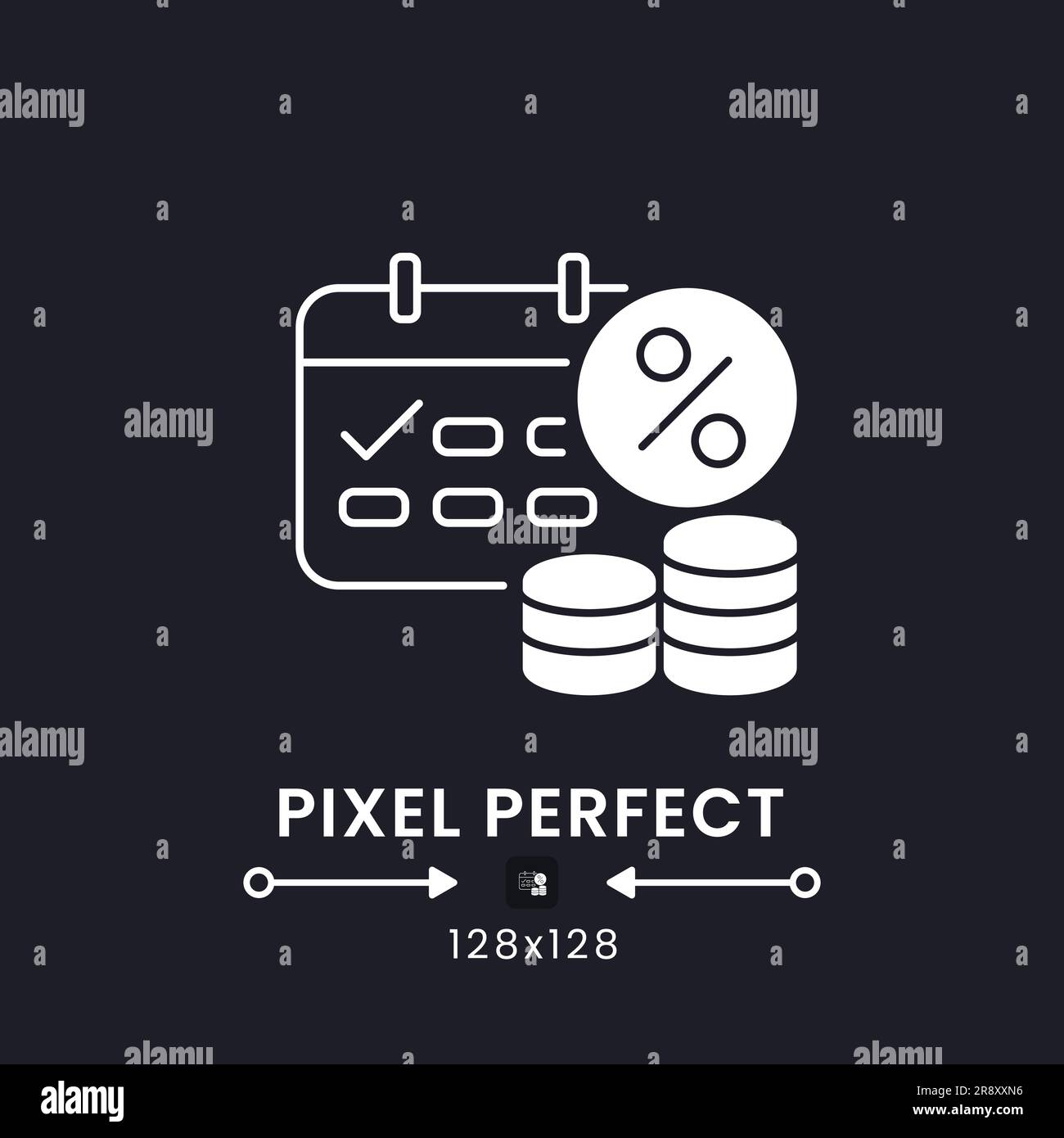 Tax Credits white solid desktop icon Stock Vector Image & Art - Alamy