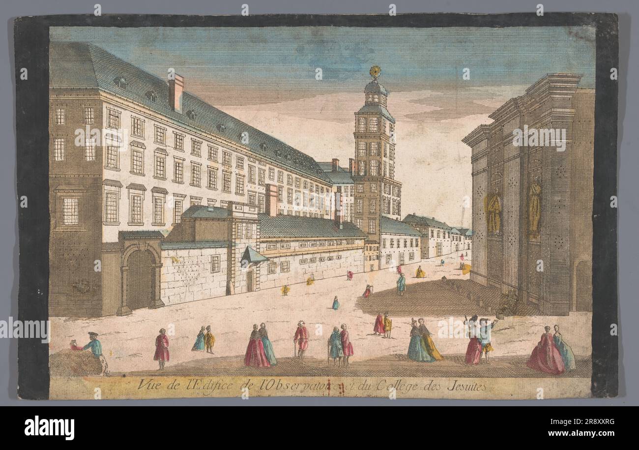 View of the Observatory and the Jesuit College in Rome, 1700-1799 Stock ...