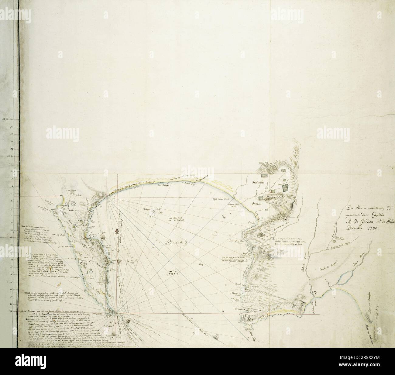 Map of False Bay and the Cape Peninsula, 1780 Stock Photo - Alamy