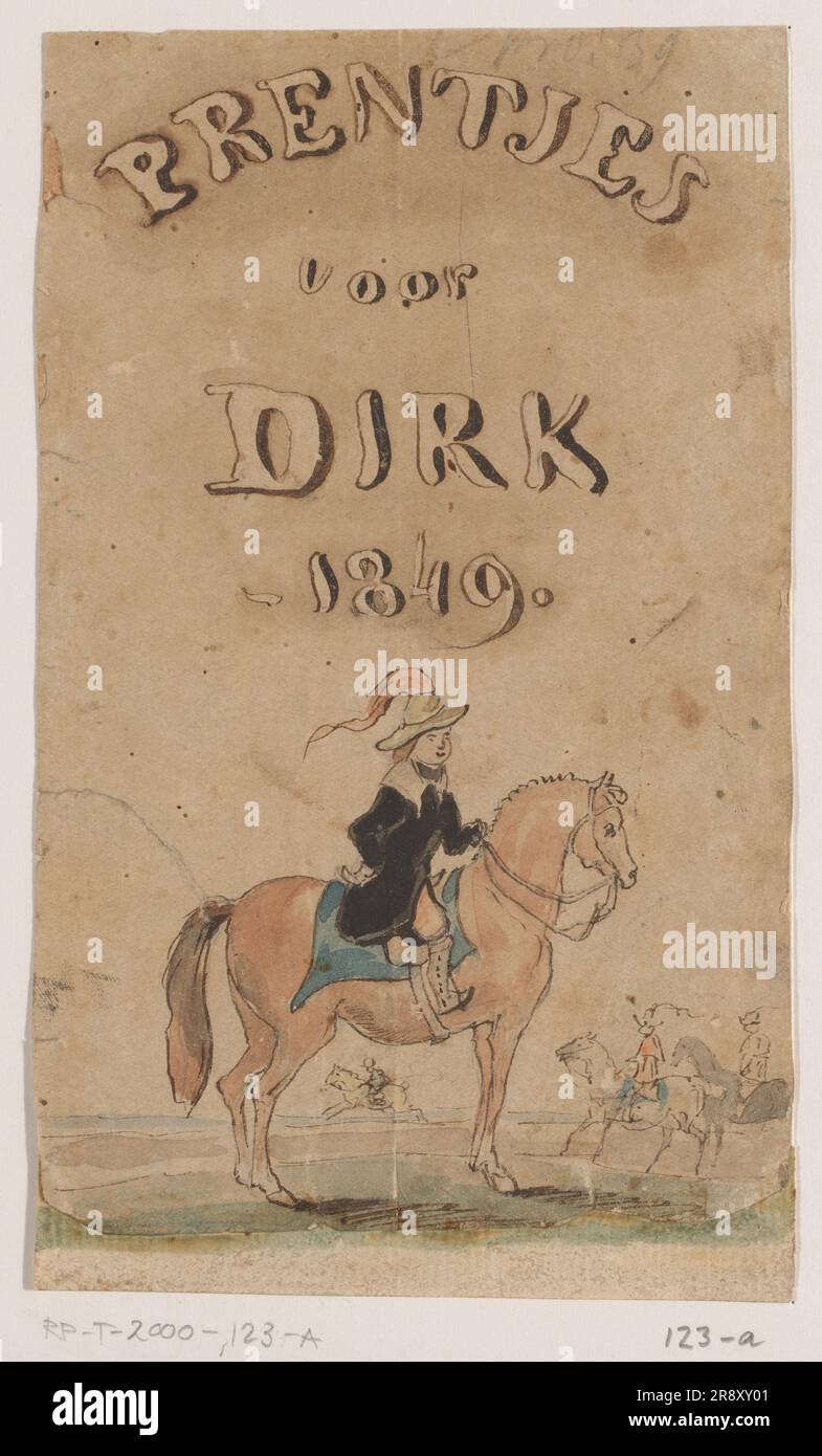 Prints for Dirk 1849, 1849. Rider with plumed hat. Title page for a ...