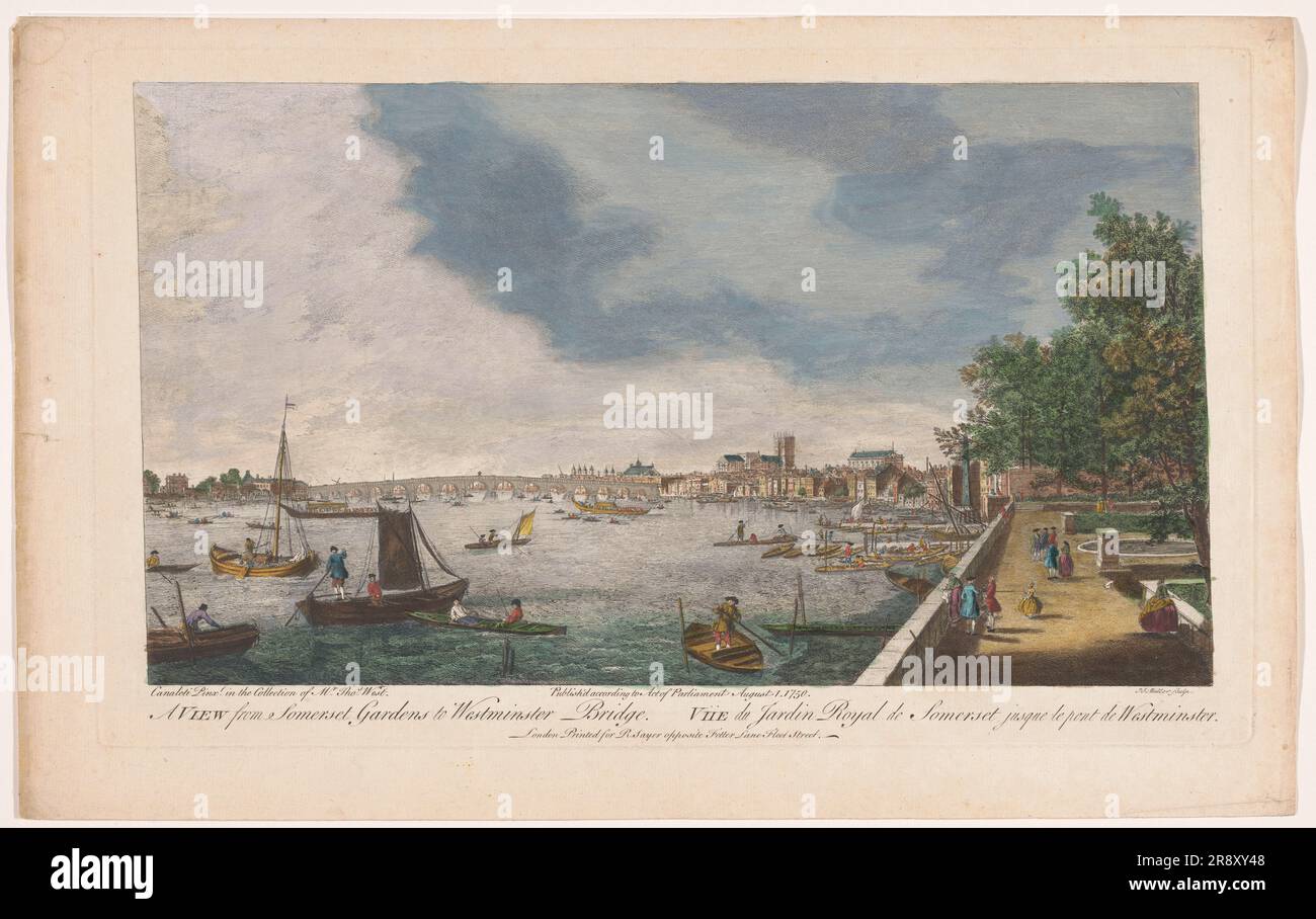 View of Westminster Bridge over the River Thames in London, seen from ...